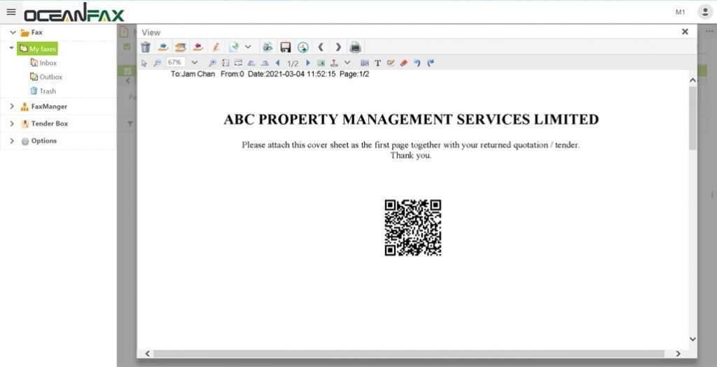 OceanFax e-TenderBox | OceanX Technology Limited