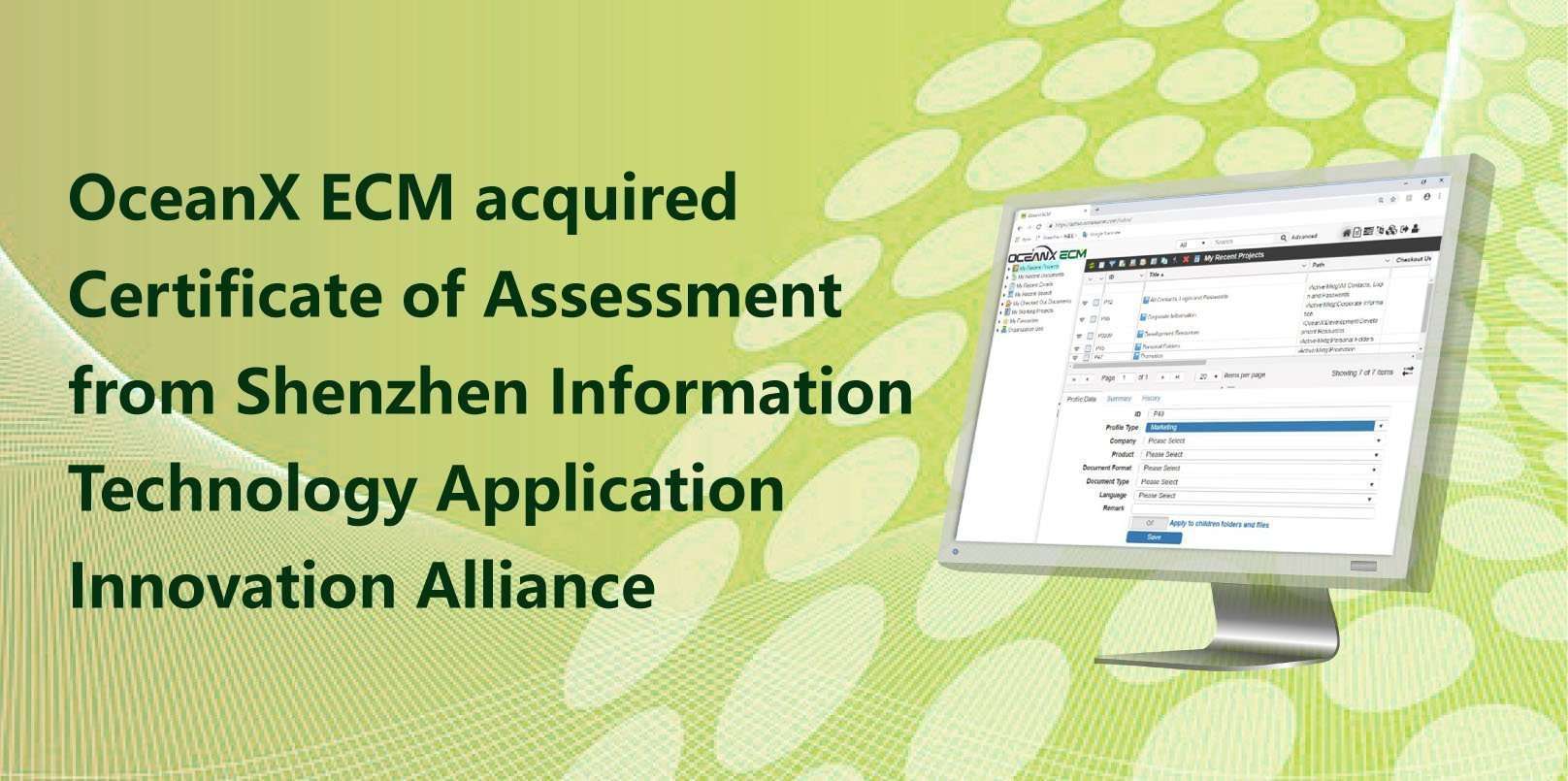 OceanX ECM acquired Certificate of Assessment from Shenzhen Information ...